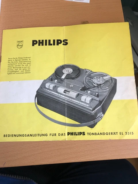 NOSTALGIE PHILIPS TONBANDGERÄT EL 3515 EUR 100,00 - PicClick DE