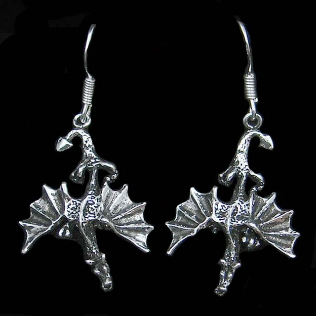 DRAGÓN PENDIENTES 925ER Plata Símbolo Joya - de Nuevo EUR 26,68 ...