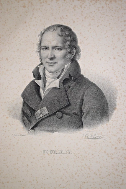 ANTOINE FRANCOIS FOURCROY Portrait LITHOGRAPHY Engraving Delpech ...