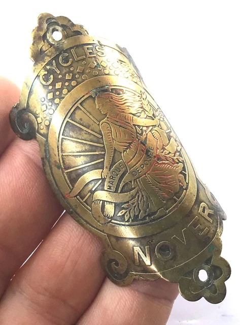 ANCIENNE PLAQUE DE Vélo Cyles Nover Marque Déposée Marianne Bicycle ...