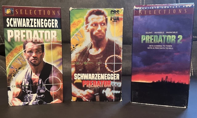 PREDATOR 1 & 2 VHS Lot Arnold Schwarzenegger Horror Sci-Fi 80s CBS ...