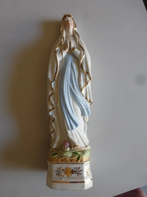 ANCIENNE STATUE EN biscuit de la sainte vierge Marie 26.5 cm EUR 29,00 ...