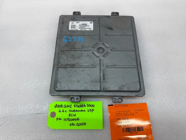 MOTEUR DIESEL ECM ECU 6.6 L5P Duramax 19 GMC 2500 3500 Sierra 12720006 ...