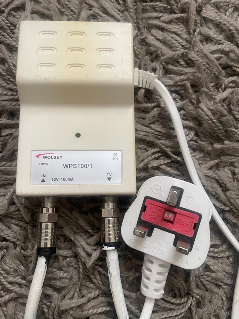 POWER SUPPLY FOR TV aerial booster: Wolsey WPS100/1 (12V 100mA) £19.95 ...