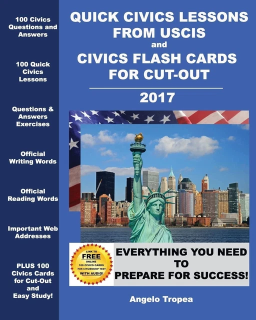 ANGELO TROPEA QUICK Civics Lessons from USCIS and Civics Flash Cards ...