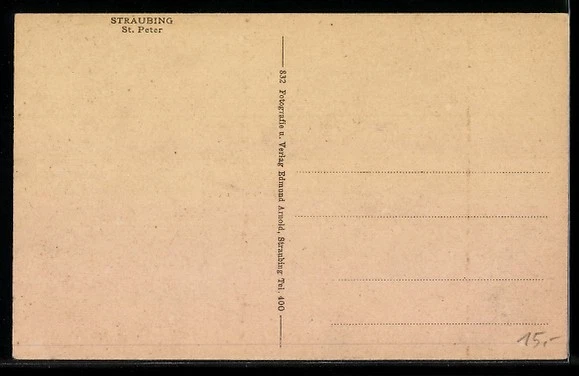 CARTOLINA STRAUBING, VISTA generale della chiesa di San Pietro EUR 5,00 ...