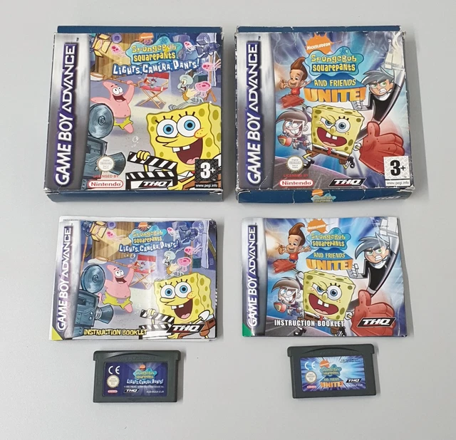 SPONGEBOB SQUAREPANTS LIGHTS, Camera & Unite Nintendo Game Boy Advance ...