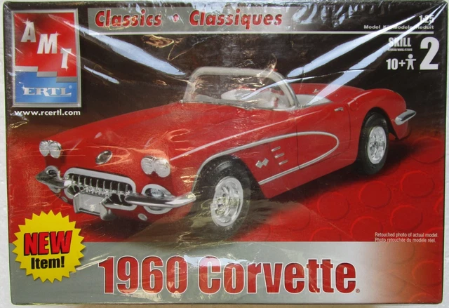 BAUSATZ 1960 CHEVROLET Corvette von AMT mit Zusatzteilen im Maßstab 1/ ...