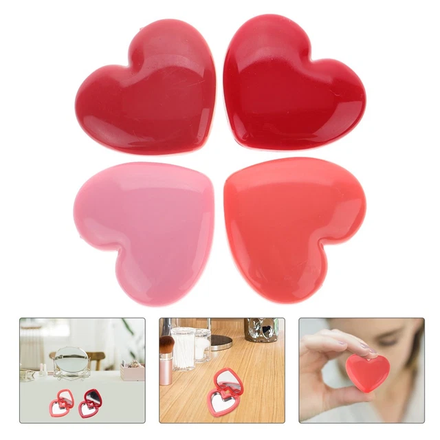 5 COUNT MINI Makeup Containers Lipstick Case Holder Shape Heart Gloss ...