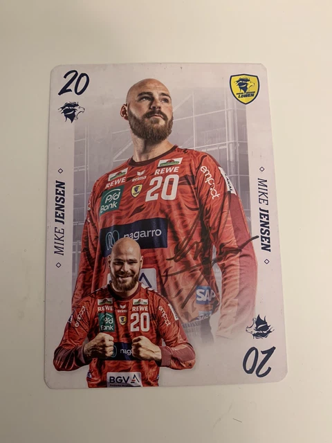 AUTOGRAMMKARTE VON MIKE Jensen Rhein-Neckar Löwen 2025/2026 25/26 EUR 1 ...