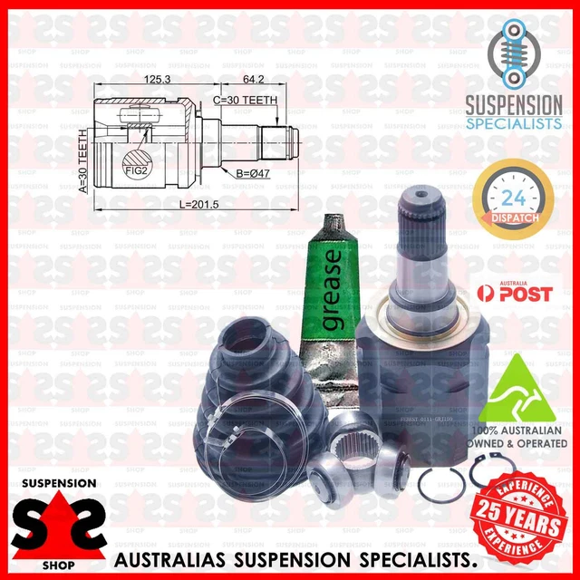 FRONT AXLE JOINT Kit, Drive Shaft Suit TOYOTA LandCruiser Prado 4.0 V6 VVTi $178.88 - PicClick AU