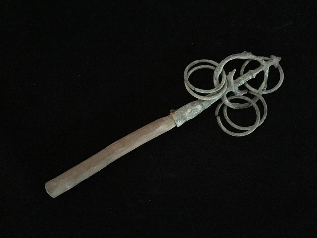 I1805 OUTIL DE Moine Bouddhiste Japonais SHAKUJYO Vintage Intérieur Son ...