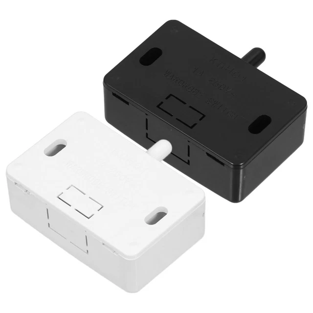 2 PCS MECHANICAL Wardrobe Touch Switch Cabinet Door Light Switch ...