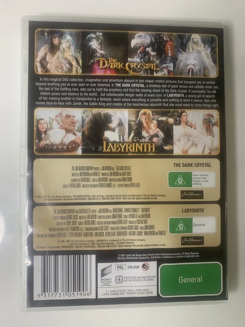 LABYRINTH / Dark Crystal (2 DVD Collectors Pack 1986) R4 Fast Free Post ...