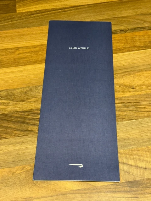 BRITISH AIRWAYS BA Club World Menu London - New York 2024 £5.91 ...