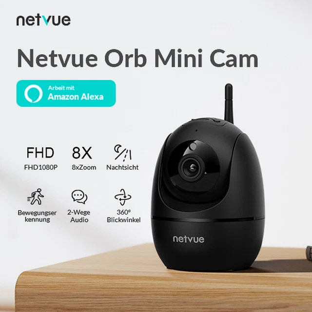 NETVUE ÜBERWACHUNGSKAMERA INNEN mit Bewegungserkennung und Nachtsicht,Babyphone EUR 10,50 ...
