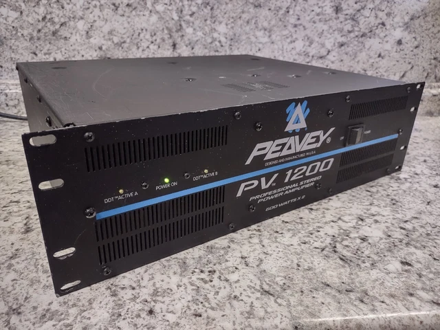 TESTED PEAVEY PV1200 Professional Stereo Power Amplifier Rackmount USA ...