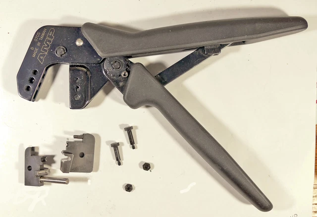 AMP TYCO HAND Crimping Tool 58495-1 with AMP 492783-1 Fiber Optic die ...