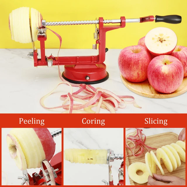 FRUIT PEELER HAND Crank Fruit Slicer Corer Fruit Skin Cutter Corer 3 in ...
