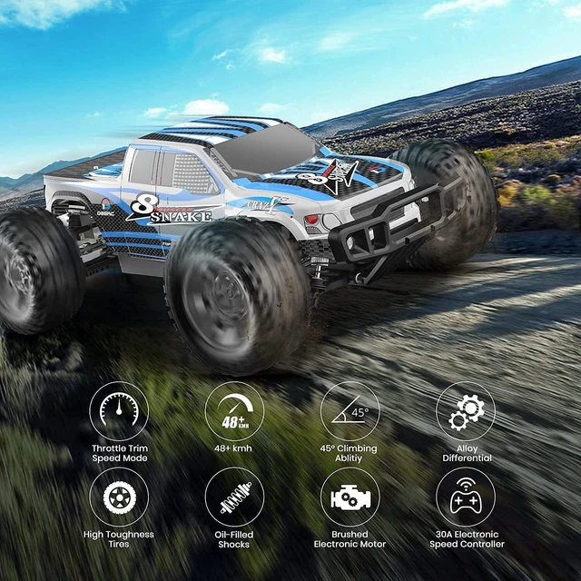 DEERC 9200E 1:10 Large RC Car High Speed 4WD 2.4GHz Off Road Monster ...