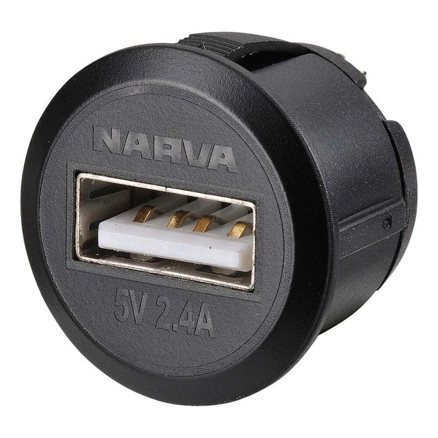 NARVA 81100BL HEAVY-DUTY Mini Flush Mount USB Socket (Blister Pack Of 1 ...