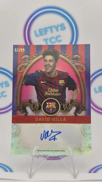 TOPPS FC BARCELONA Set Squadra 23/24 Vintage David Villa/99 Autografo ...