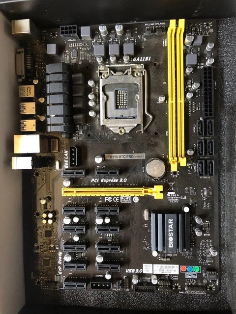 BIOSTAR TB250-BTC PRO Ultra Pro Crypto-Mining Motherboard for BTC ...