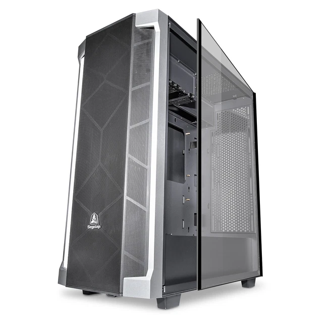 SEGOTEP T1 E-ATX Black Full-Tower PC Gaming Case Tempered Glass Side ...