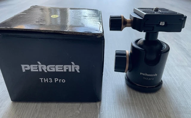 PERGEAR TH3 PRO Tripod Ball Head 360° Fluid Panorama Arca Swiss Plate ...