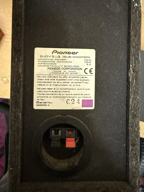 PIONEER S-DV313 WIRED subwoofer £21.50 - PicClick UK