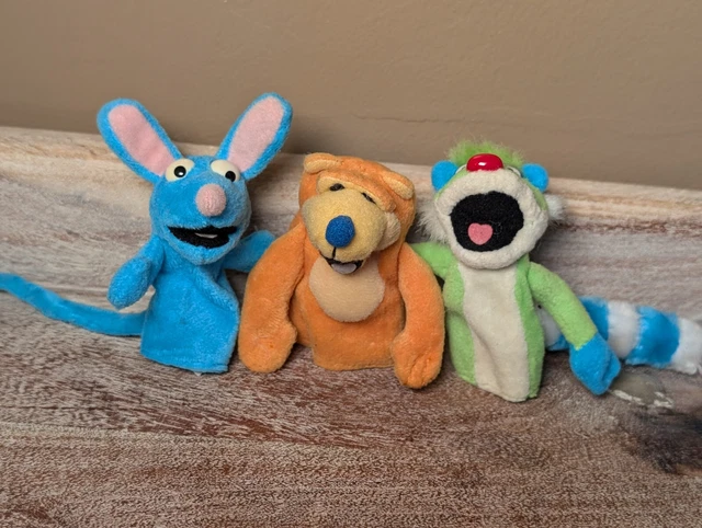 BEAR IN THE Big Blue House Treelo Tutter Bear Plush Finger Puppets ...