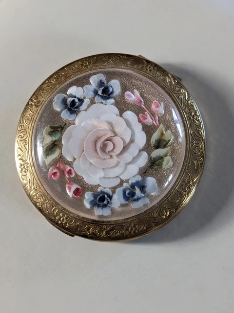 VINTAGE MELISSA POWDER Compact Lucite 1950s ORIGINAL Sifter VGC £21.52 ...