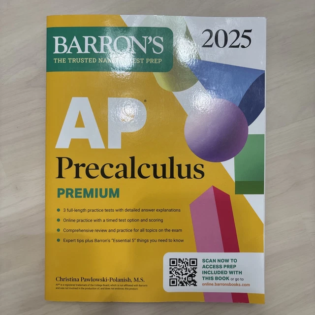 AP PRECALCULUS PREMIUM, 2026: Prep Book with 3 Practice Tests ...