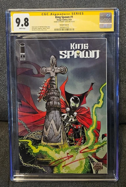 COUVERTURE VARIANTE KING Spawn #1 Donny Cates G CGC SS 9.8 signée par ...