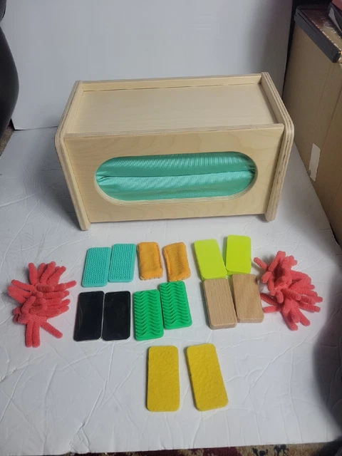 LOVEVERY WOODEN TACTILE Guessing Game Montessori Sensory Box Analyst ...