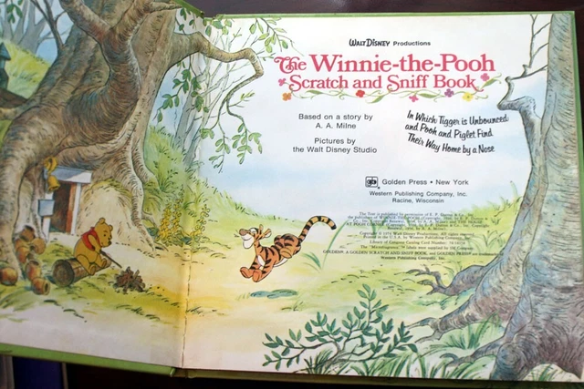 WALT DISNEY THE Winnie-the-Pooh Scratch and Sniff Book 1974 with 6 ...