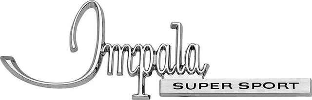 1968 CHEVROLET IMPALA; "Impala Super Sport" Rear Panel Emblem $137.39 ...
