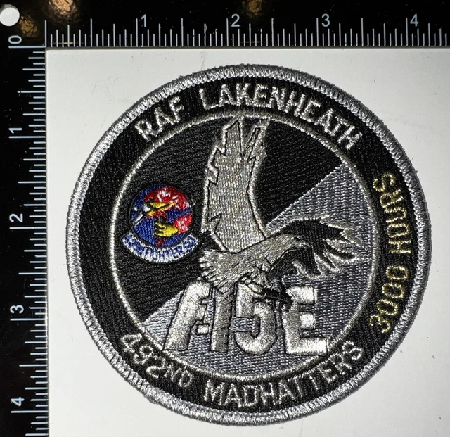 RAF LAKENHEATH USAF 492nd Fighter Squadron Madhatters RIAT 2022 Patch £ ...