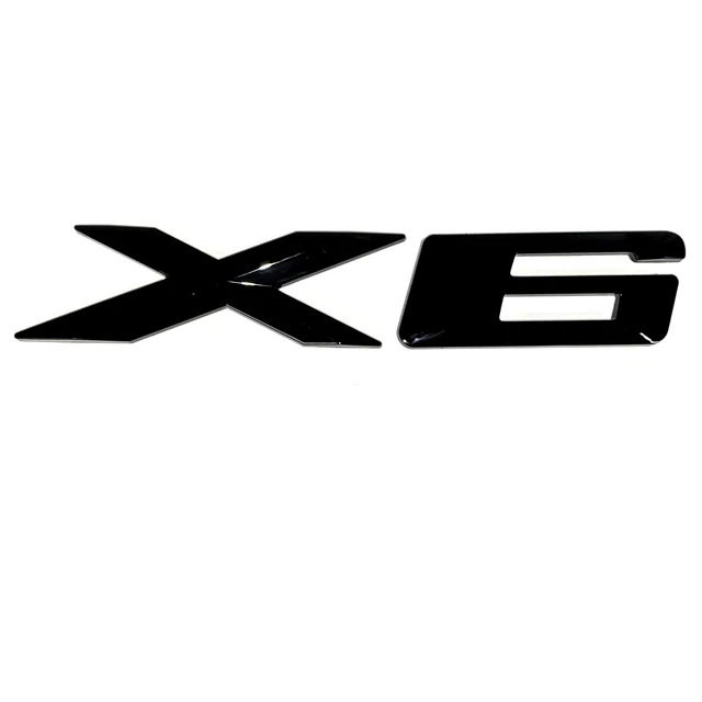 GLOSS BLACK X6 Car Letter Number Rear Trunk Boot Badge Emblem For BMW X ...