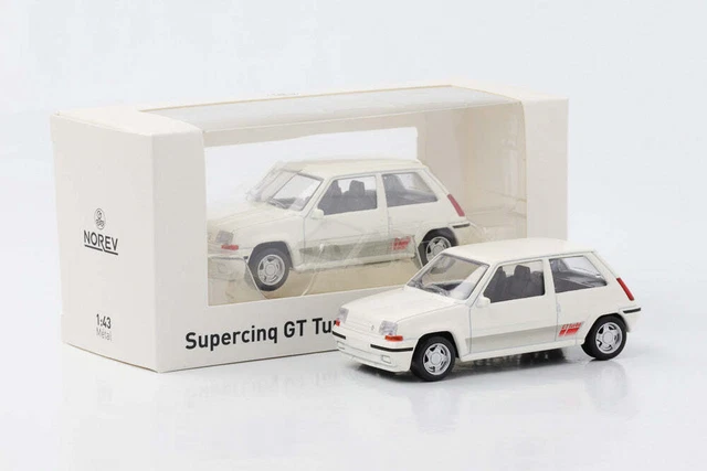 1:43 RENAULT R5 Supercinq Gt Turbo Blanc Jet Car Norev Diecast 510538 ...