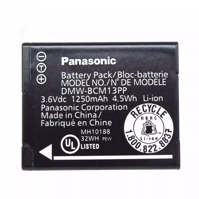 BATTERIE AUTHENTIQUE PANASONIC OEM DMW-BCM13PP pour DMC-FT5 DMC-LZ40 DMC-TS5 TS6 EUR 16,55 ...