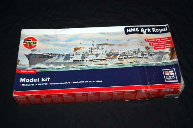 AIRFIX 1/600 SCALE HMS Ark Royal WW2 Aircraft Carrier Royal Navy Model ...