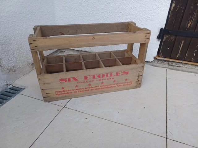 CASIER RANGE BOUTEILLES Caisse Caisson six Etoiles Bois Rangement EUR ...
