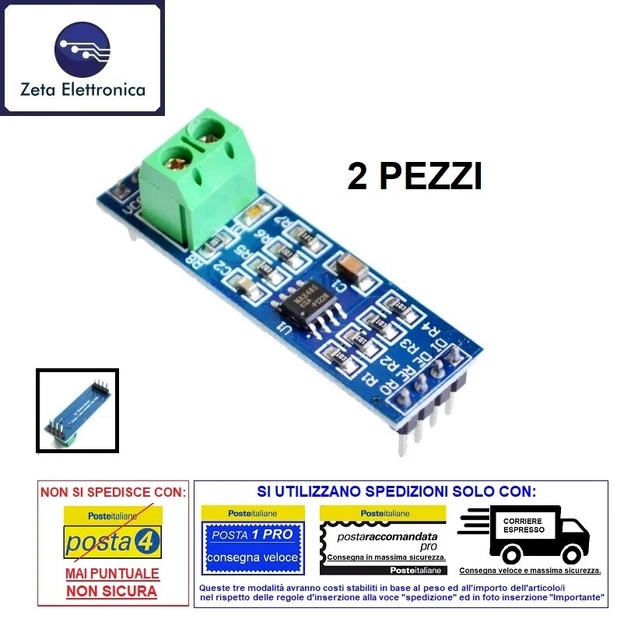 2pz Modulo Max485 Convertitore Rs485 A Ttl Scheda Seriale Per Arduino Raspberry Eur 299