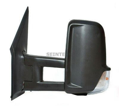 MERCEDES SPRINTER FULL Door Wing Mirror Manual Black Long Arm NS Left ...