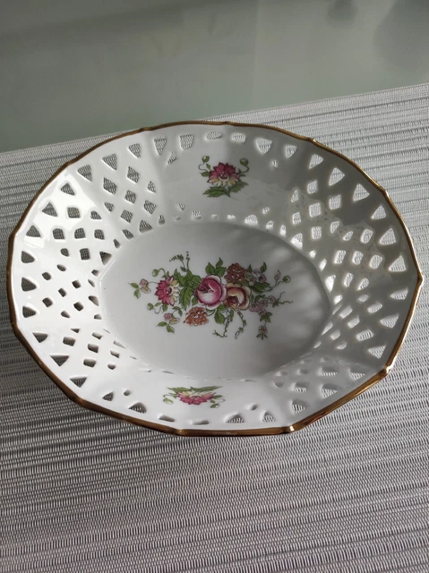 SCHUMANN BAVARIA PORZELLAN Durchbruch Schale, Durchbruchkörbchen EUR 20 ...