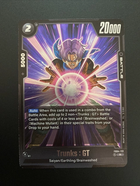 DRAGON BALL FUSION World Ultra- Limit Rare R Eng fb04-113 Trunks Gt EUR ...