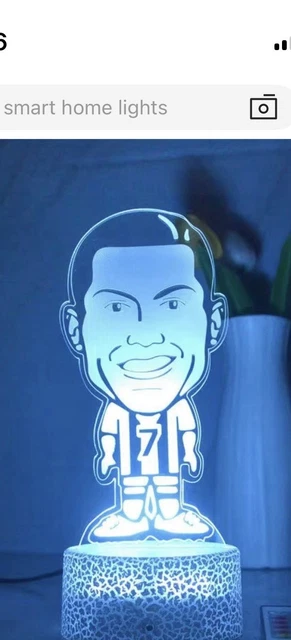 RONALDO 3D NIGHT Light 7 Colour Changing LED Light Touch Table Lamp New ...