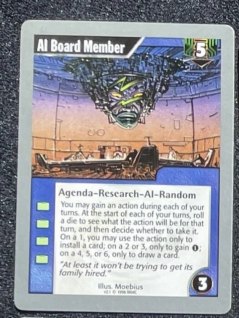 NETRUNNER CCG PROTEUS 2.1 AI Board Member 1996 WotC Mint Moebius EUR ...
