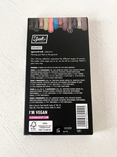 SLEEK I-DIVINE EYESHADOW Palette Grounded BRAND NEW IN BOX RRP £9.99 £8 ...